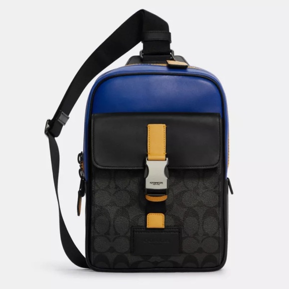 Coach | Bags | Coach Track Pack In Colorblock Signature Canvas | Poshmark